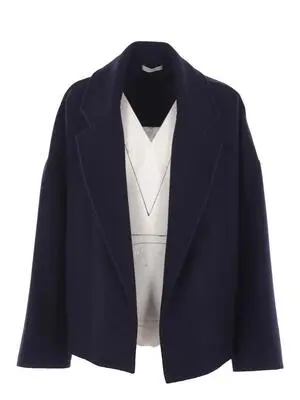 Dusan Oversized Caban Coat Navy