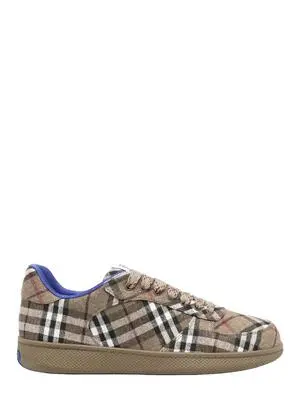 Burberry Terrace Checked Sneakers Green