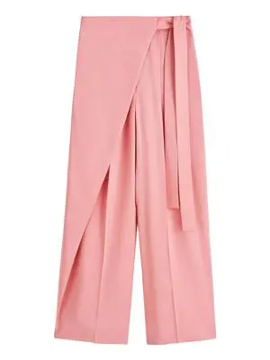 Cos Fluid Wrap-front Trousers - Blue