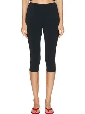 TOTEME Compact Knit Capri Trousers - Black