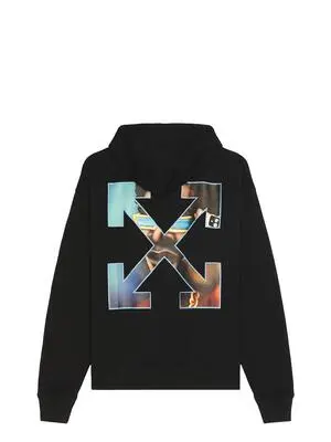 Off-White Barber Arrow Zip Skate Hoodie - Black