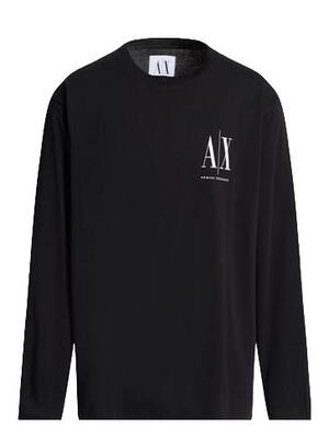 Armani Exchange Man T-shirt Midnight Blue Size Xl Cotton Black