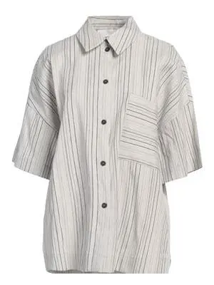 Erika Cavallini Striped Woven Shirt - Grey