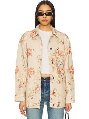 Free People X We The Free Avery Denim Jacket - Exploded Floral