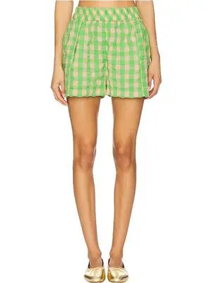 Free People Seersucker Pull Short - Exotic Lime