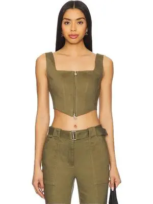 Simkhai Kateri Bustier Top - Army Green