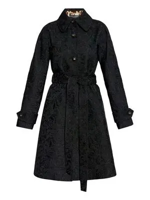 Dolce & Gabbana Floral Jacquard Coat - Black
