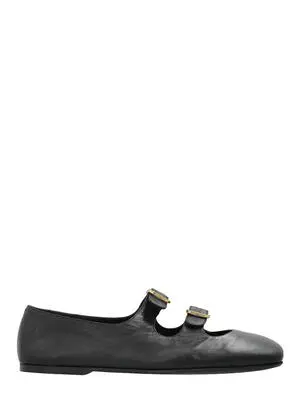 Agl Ceramic Ballerina Flats - Black