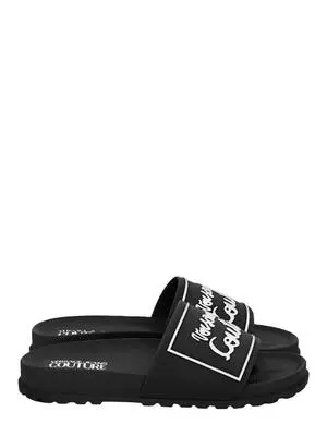 Versace Versace Jeans Couture Logo Slides Black