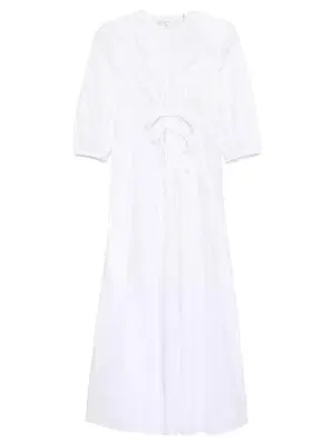 FRAME The Cinched Midi Dress - White