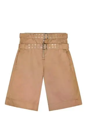 GANNI Layered Shorts - Brown