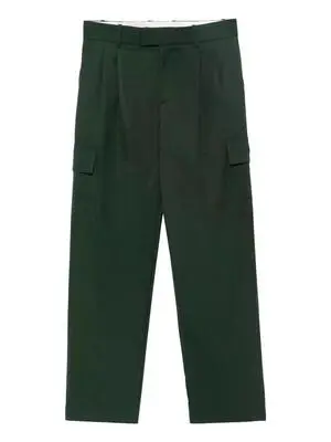 Drole De Monsieur Le Pantalon Cargo Laine Trousers - Green