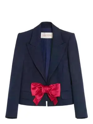 VALENTINO Bow-Detail Single-Breasted Blazer