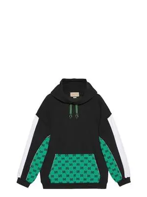 Gucci Monogram Logo Hoodie - Black/green