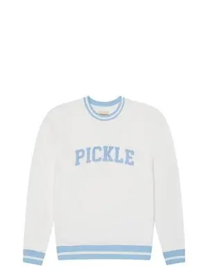 ELLSWORTH + IVEY Elle Collegiate Pickle Sweatshirt Natural