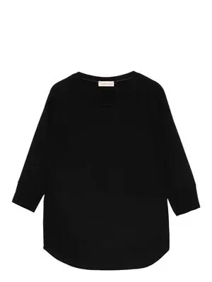 BLANCA VITA Three-quarter Sleeve T-shirt - Black