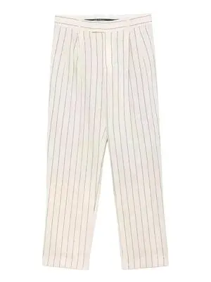 Drole De Monsieur Striped Trousers - Neutrals
