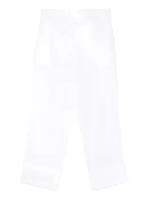 BLANCA VITA Linen Straight Trousers - White