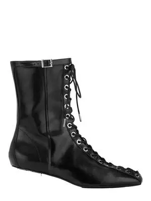 GANNI Leather Boots - Black