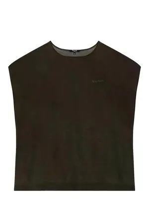 Balmain Logo-embroidered T-shirt - Green