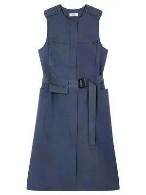 STUDIO TOMBOY Layered Sleeveless Midi Dress - Blue