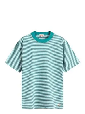 Armor Lux Fine Stripe T-shirt - Deep Jungle/milk