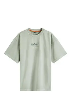 NAPAPIJRI Split Logo T-shirt - Green Mil G1