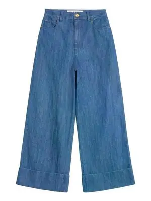 Valentino Garavani Lightweight Wide-leg Jeans - Blue