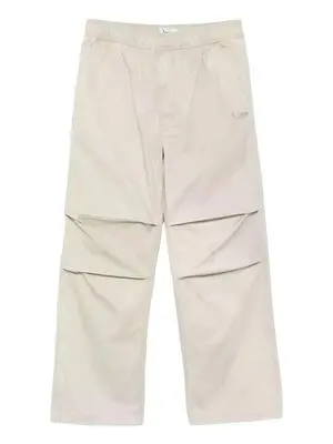 Izzue Logo-embroidered Trousers - Neutrals