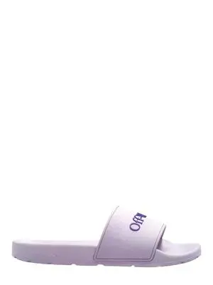 Off-White Logo Flip Flops - Purple