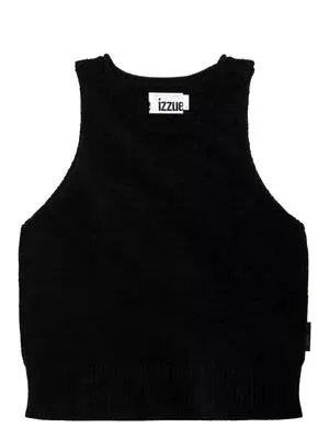 Izzue Knitted Tank Top - Black