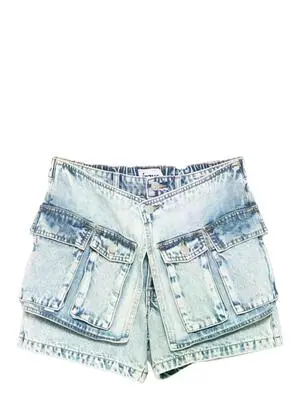 Izzue Light Wash Denim Shorts - Blue