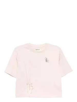 MUSIUM DIV. Logo-embroidered T-shirt - Pink