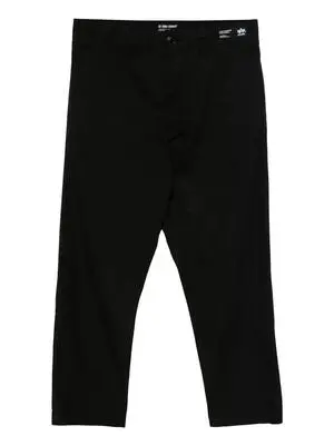 Izzue Logo-embroidered Trousers - Black