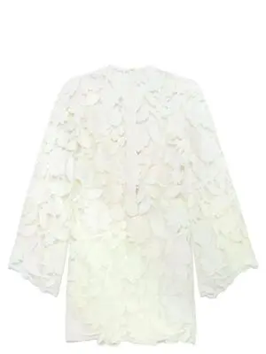 Elie Saab Embroidered Tulle Mini Dress - Neutrals