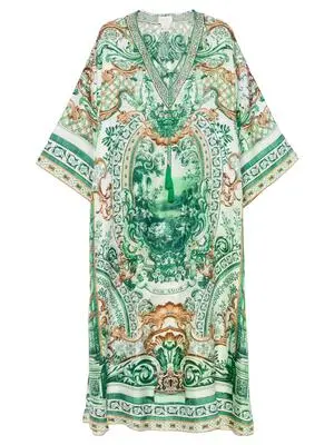 Camilla Printed Midi Dress - Green