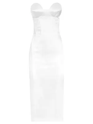 Dolce & Gabbana Bustier Midi Dress - White