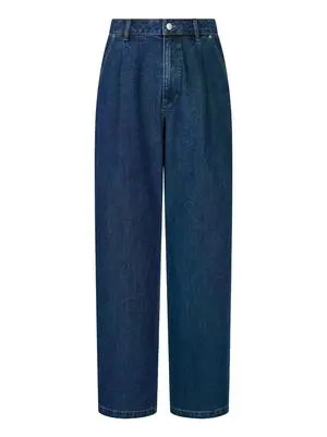 STUDIO TOMBOY Pleat-detail Wide-leg Jeans - Blue