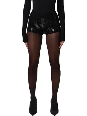 Naked Wardrobe Crystal Studded Shorts - Black