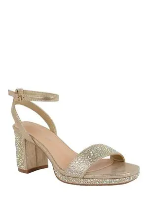 TOUCH UPS Topaz Embellished Sandals - Champagne