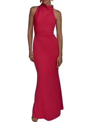 Donna Karan New York Funnel Neck Mermaid Gown - Audacious
