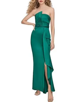 Donna Karan New York Asymmetric Strapless Gown - Lawn
