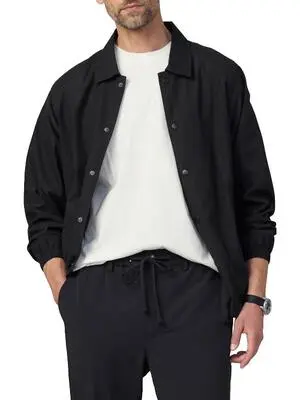 Joe's Jeans Water Resistant Nylon Coach's Jacket - Black