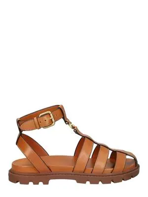 Coach Coach Leather Sandals Brown