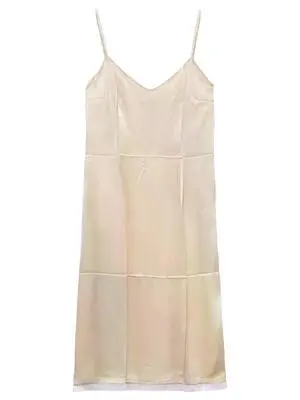 Prada Satin Crepe Midi Dress - Neutrals