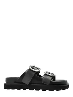 JIL SANDER Leather Sandals - Black