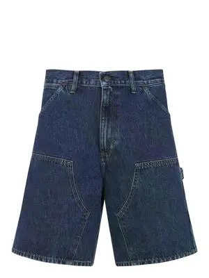 Carhartt Work In Progress Cotton Denim Shorts - Blue