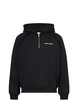 THE COUTURE CLUB Logo-print Cotton Hoody - Black