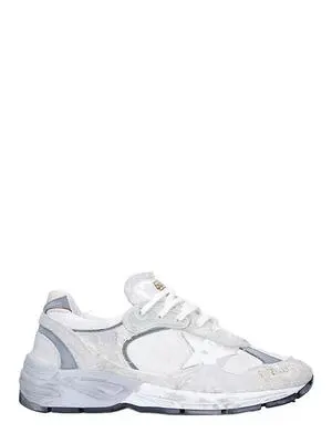 GOLDEN GOOSE Dad-Star Leather And Mesh Low-Top Trainers White/oth