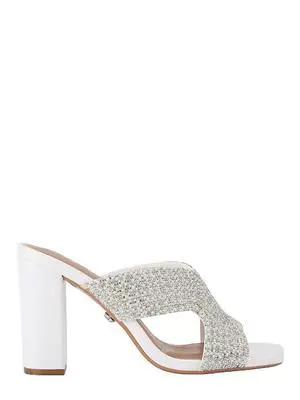 Carvela Pearl-embellished Block-heel Sandals - White